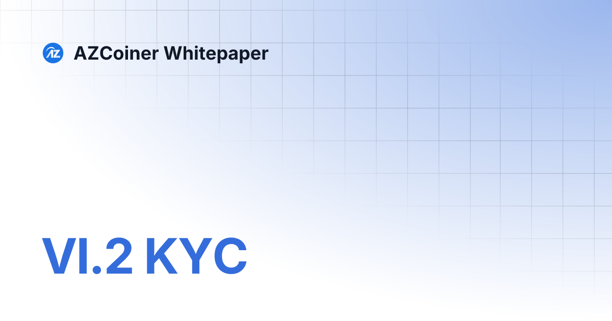 VI.2 KYC | AZCoiner Whitepaper